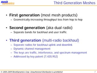 MeshDynamics Mesh Networks- High Level Overview | PDF