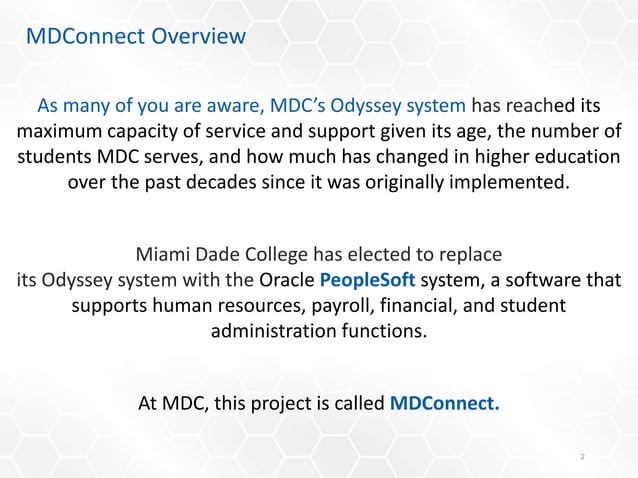MDConnect Overview | PPT