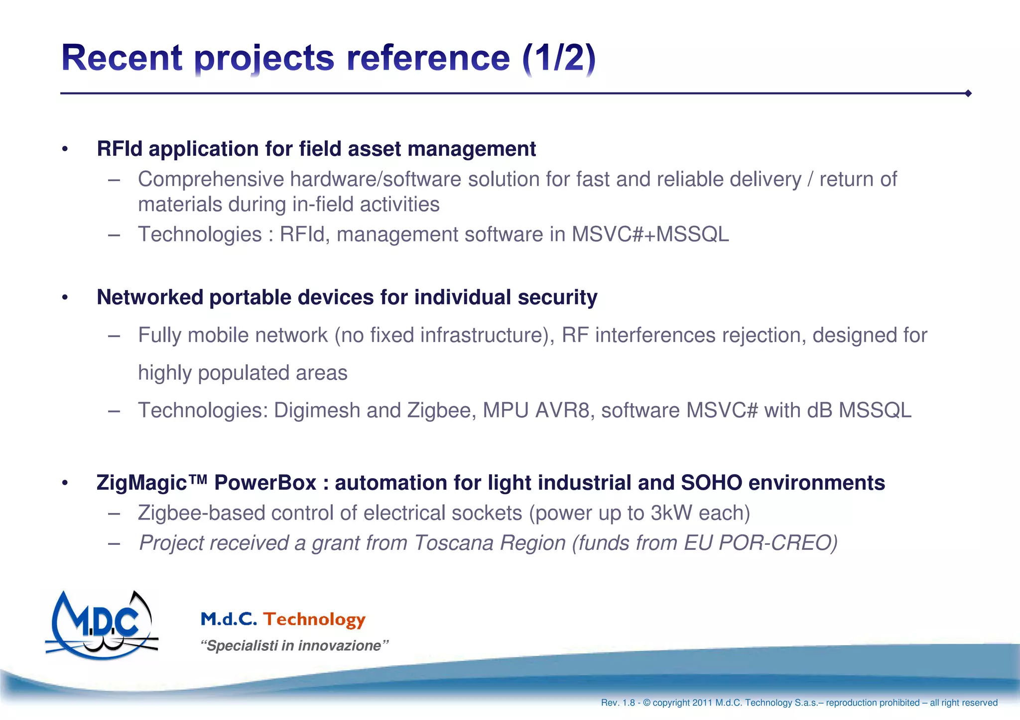 Mdc technology en 2011 v1.8 | PDF | Internet of Things | Internet