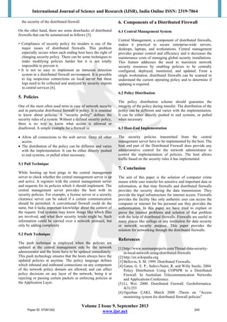 Approach of Data Security in Local Network Using Distributed Firewalls | PDF