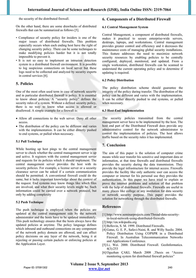 Approach Of Data Security In Local Network Using Distributed Firewalls Pdf 
