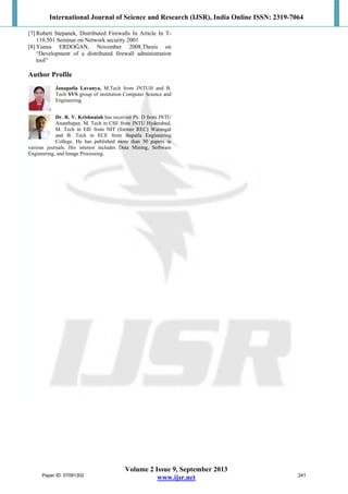 Approach of Data Security in Local Network Using Distributed Firewalls | PDF