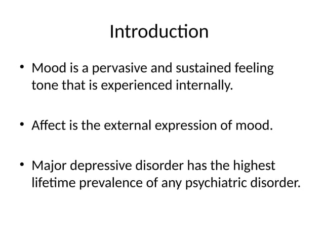 Major Depression Disorder (MDD) psychiatric | PPTX
