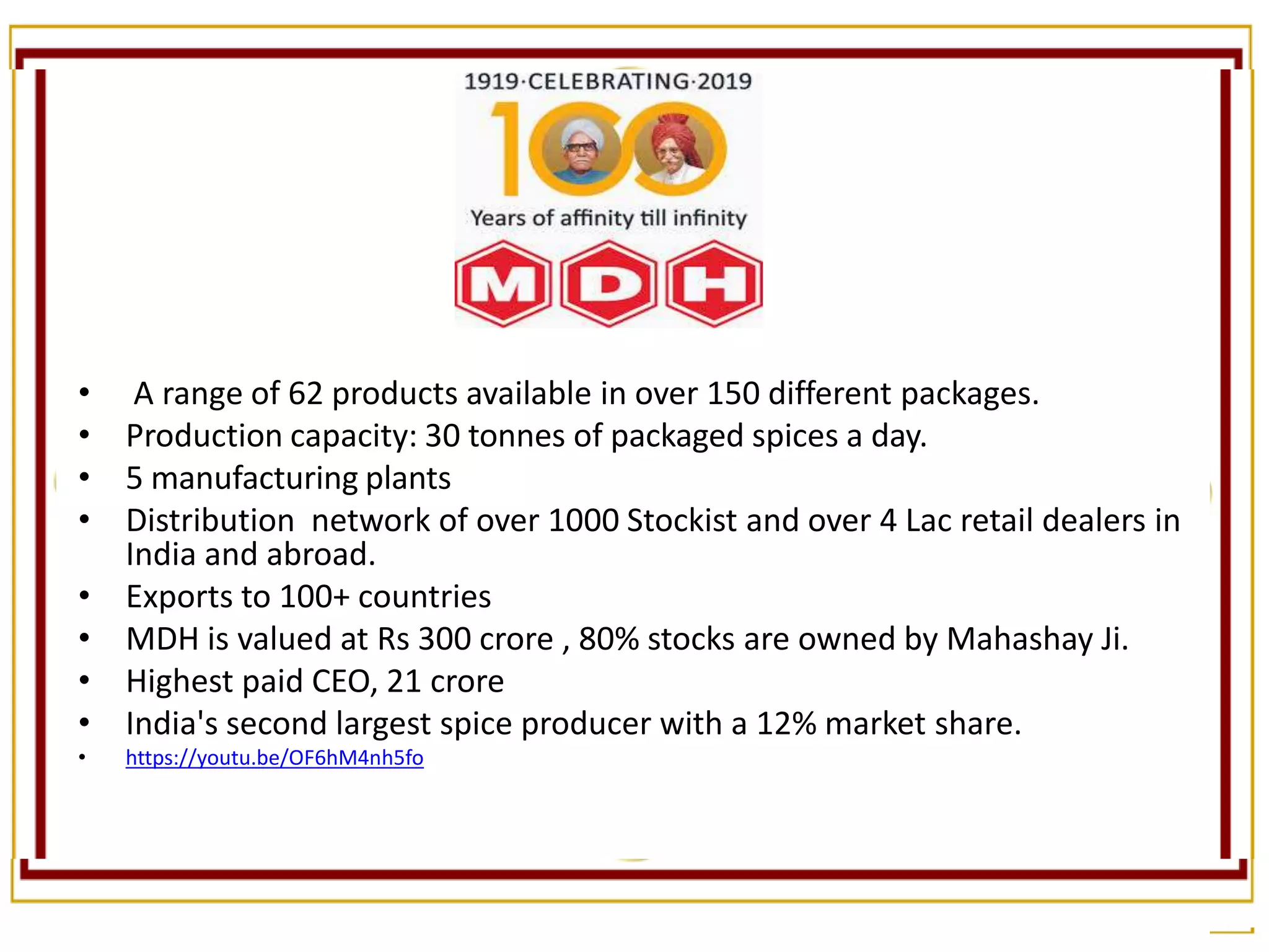 MDH Case study | PPTX