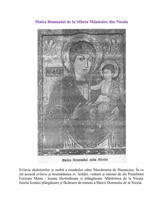 Maica Domnului de la Sfânta Mănăstire din Nicula | PDF