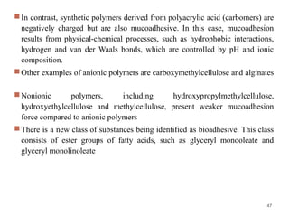 MUCOADHESIIVE DRUG DELIVERY SYSTEM | PPT
