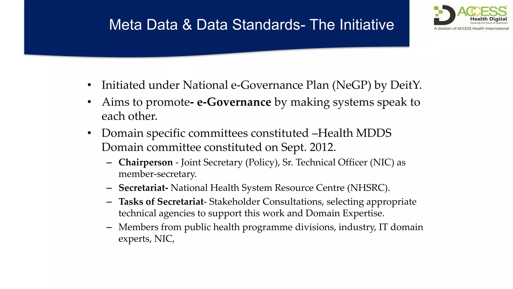 MDDS & NDHB Principles | PPT