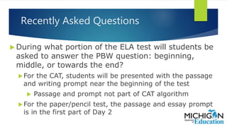 MDE - 2019 Passage-based Writing | PPTX
