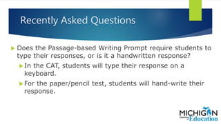 MDE - 2019 Passage-based Writing | PPTX