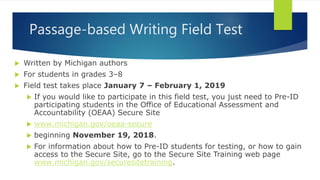MDE - 2019 Passage-based Writing | PPTX