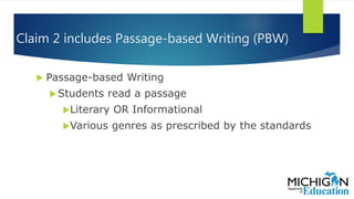 MDE - 2019 Passage-based Writing | PPTX