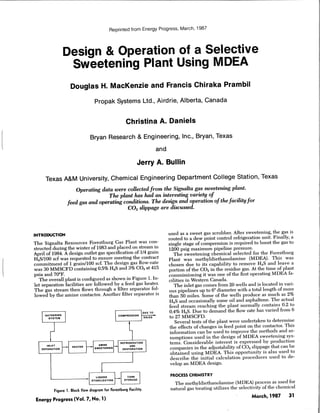 Mdea sweetening plant.pdf_new | PDF