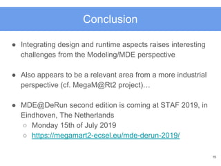 Model Driven Engineering for Design-Runtime Interaction in Complex Systems: Scientific ...