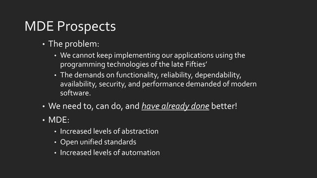 MODEL-DRIVEN ENGINEERING (MDE) in Practice | PPTX | Internet | Computing
