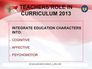 CHARACTER EDUCATION IN 21 st CENTURY,CCS AND CURRICULUM 2013 AND MEDIA ...