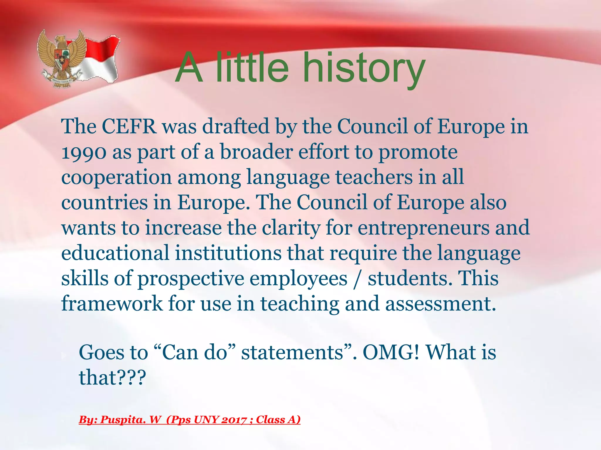 MDELT- STANDARD FRAMEWORK UNDERLYING THE PRINCIPLE OF MEDIA DEVELOPMENT - CEFR | PPT