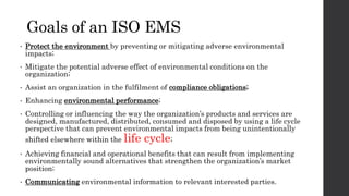 Developing an EMS and ISO 14001:2015 and Life Cycle Perspective | PPTX