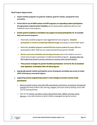 School Nutrition Audit | PDF