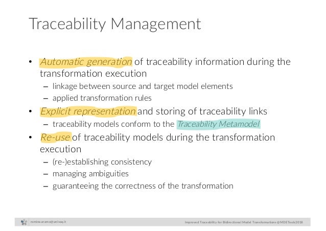 Improved Traceability For Bidirectional Model Transformations Mdeto…