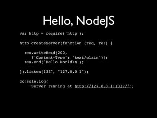 NodeJS | PPT