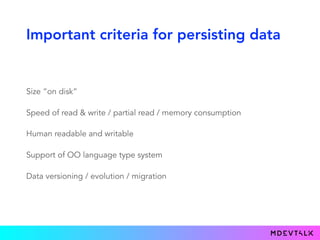 Maxim Zaks: Deep dive into data serialisation | PPT