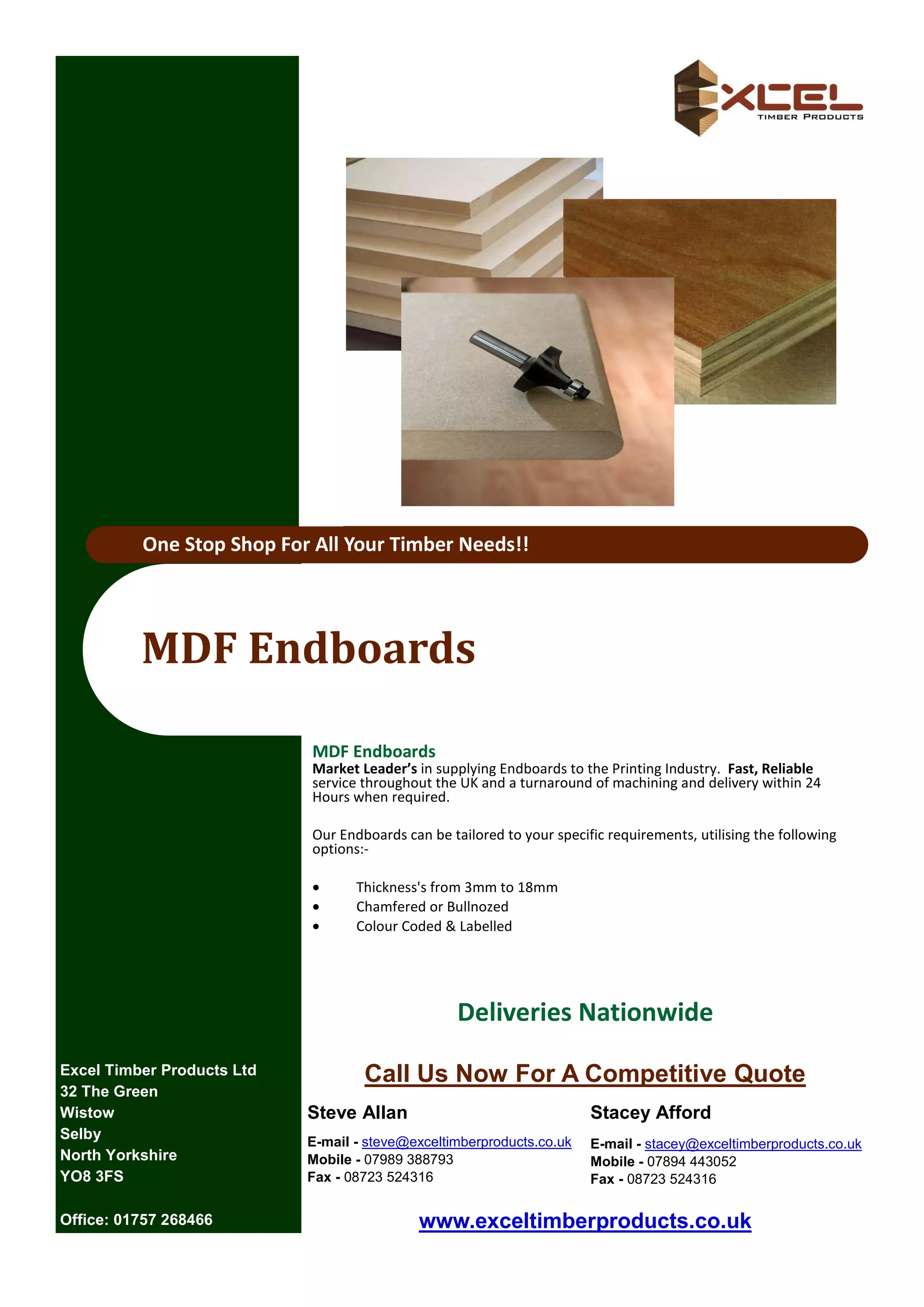 MDF Endboards | PDF