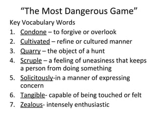 Most Dangerous Game | PPT