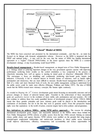 Achieving MDGs through NPM (Bangladesh perspective) | DOCX