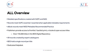 Meeting the aims of Plan M and streamlining metadata workflows with the ...