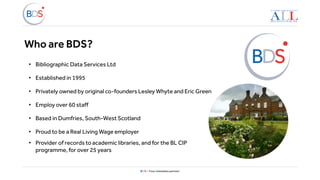 Meeting the aims of Plan M and streamlining metadata workflows with the ...