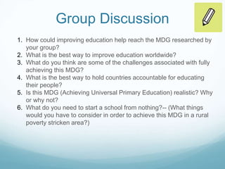 MDG2 presentation | PPT