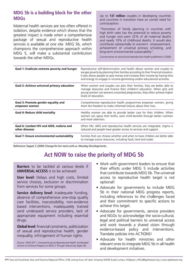 Mdg 5b flyer | PDF