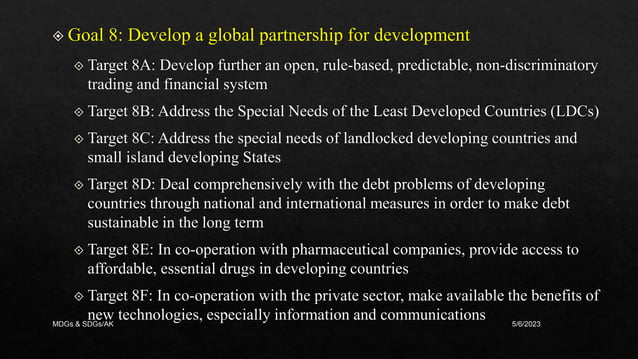 MDG and SDG Goals.pptx | Economy | Business and Finance