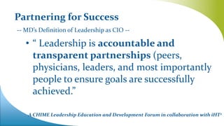 2015 Houston CHIME Lead Forum | PPT