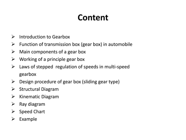 Design of Gear Box | PPTX