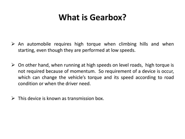Design of Gear Box | PPTX