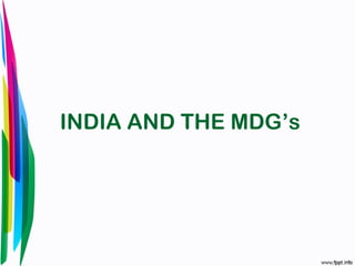 Mdg goals 1-4 ppt | PPT