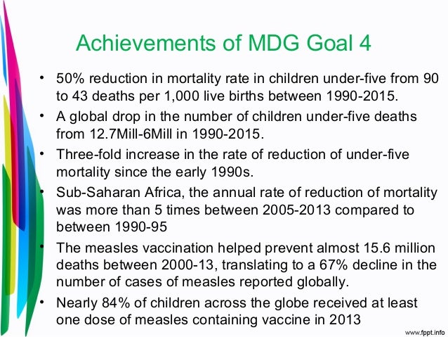Mdg goals 1-4 ppt
