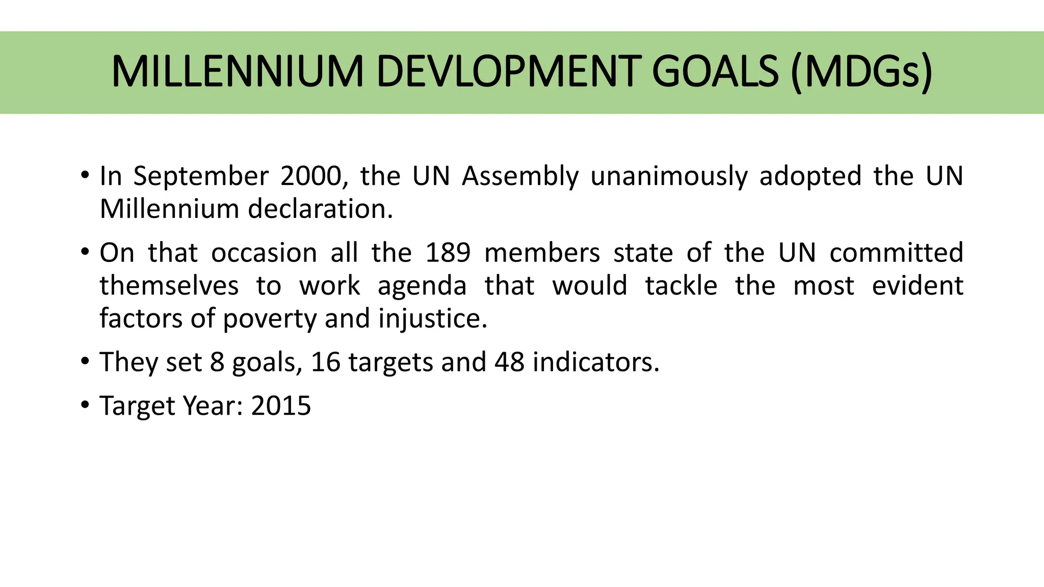 Millennium Development Goals & Sustainable Development Goals | PPTX