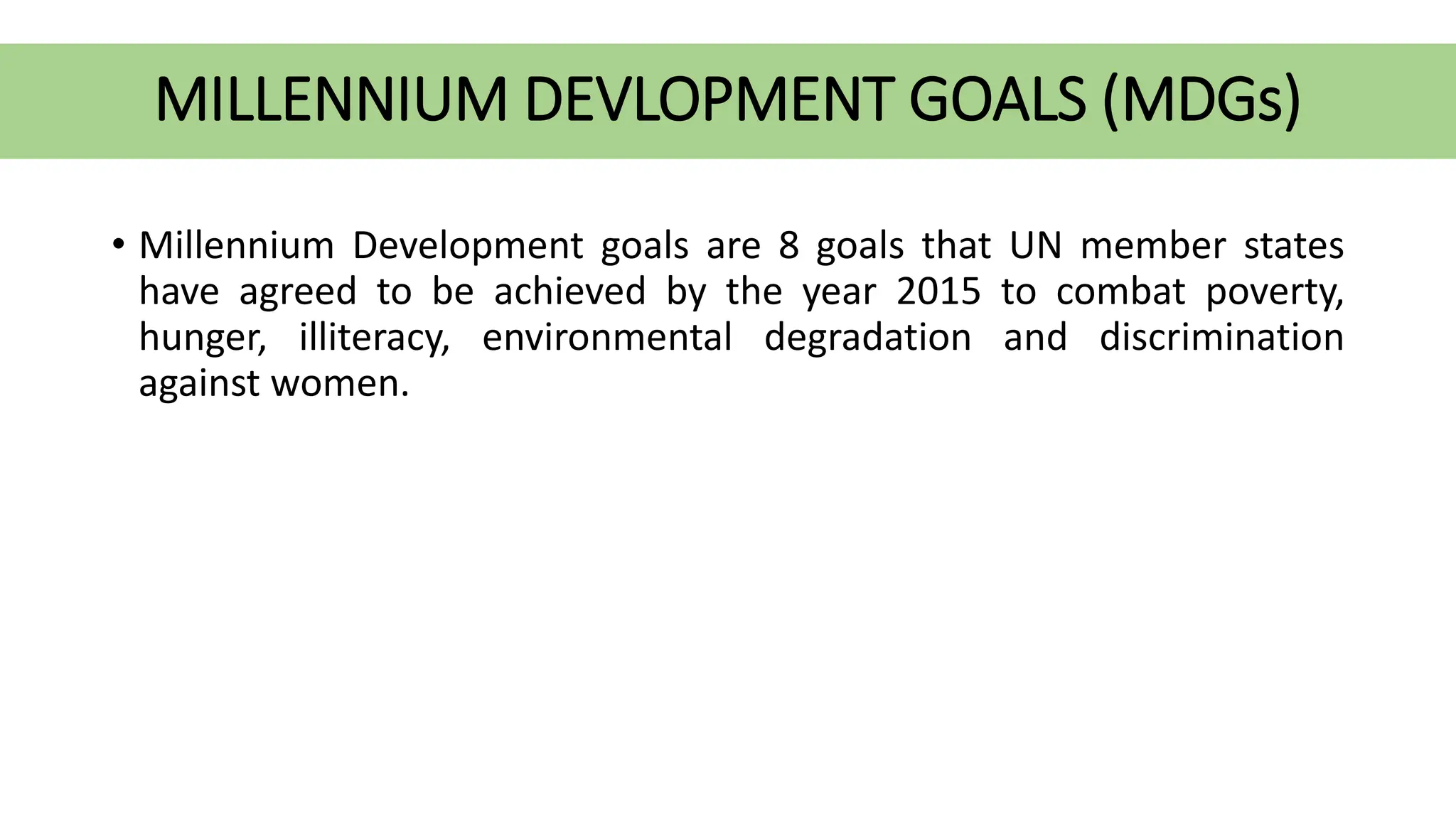 Millennium Development Goals & Sustainable Development Goals | PPTX