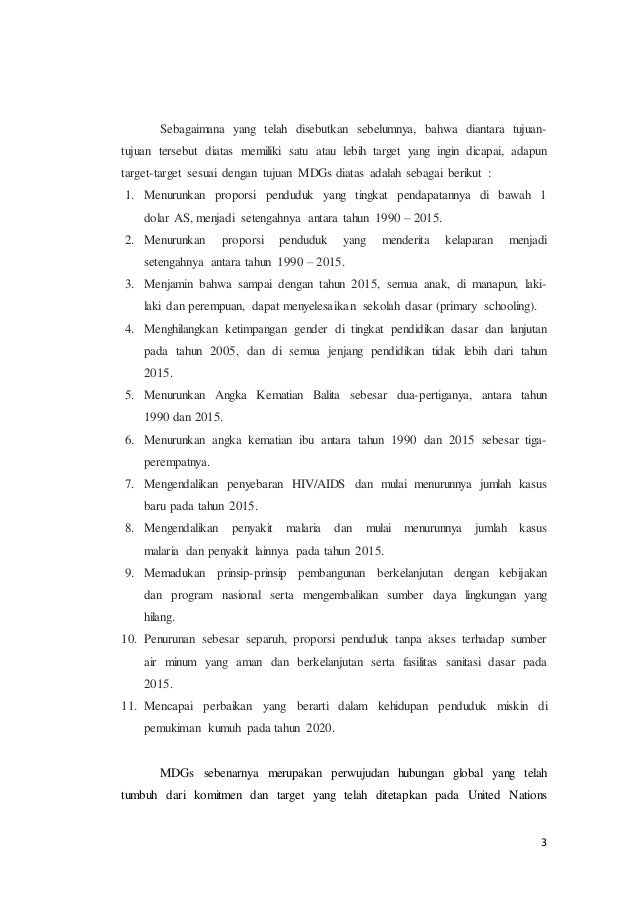 MDGs 3 penyetaraan gender