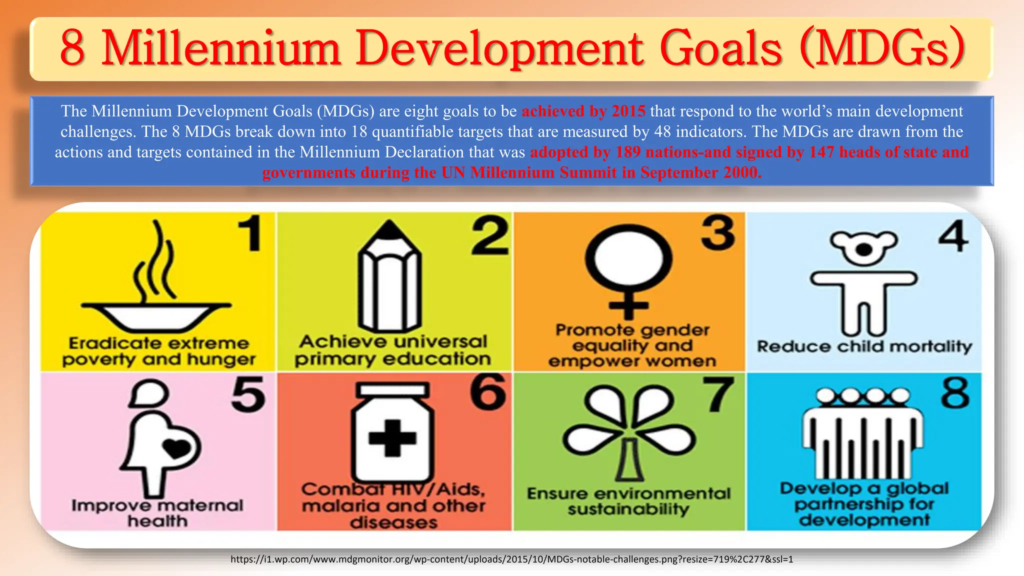 Eight Millennium Development Goals (MDGs) | PDF