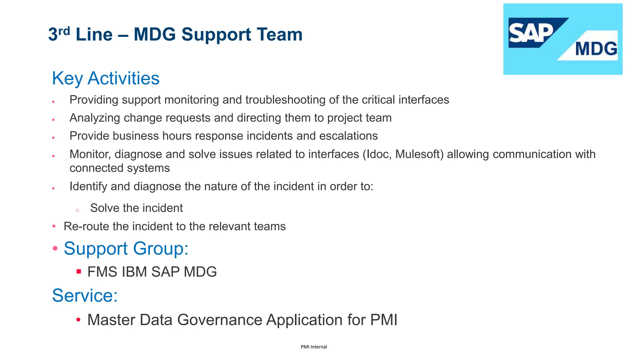 Master Data Governance SAP support model | PPTX