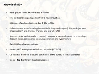 MDH Masala: Spicy Success (Brand Management) | PPTX | Commodities | Economy