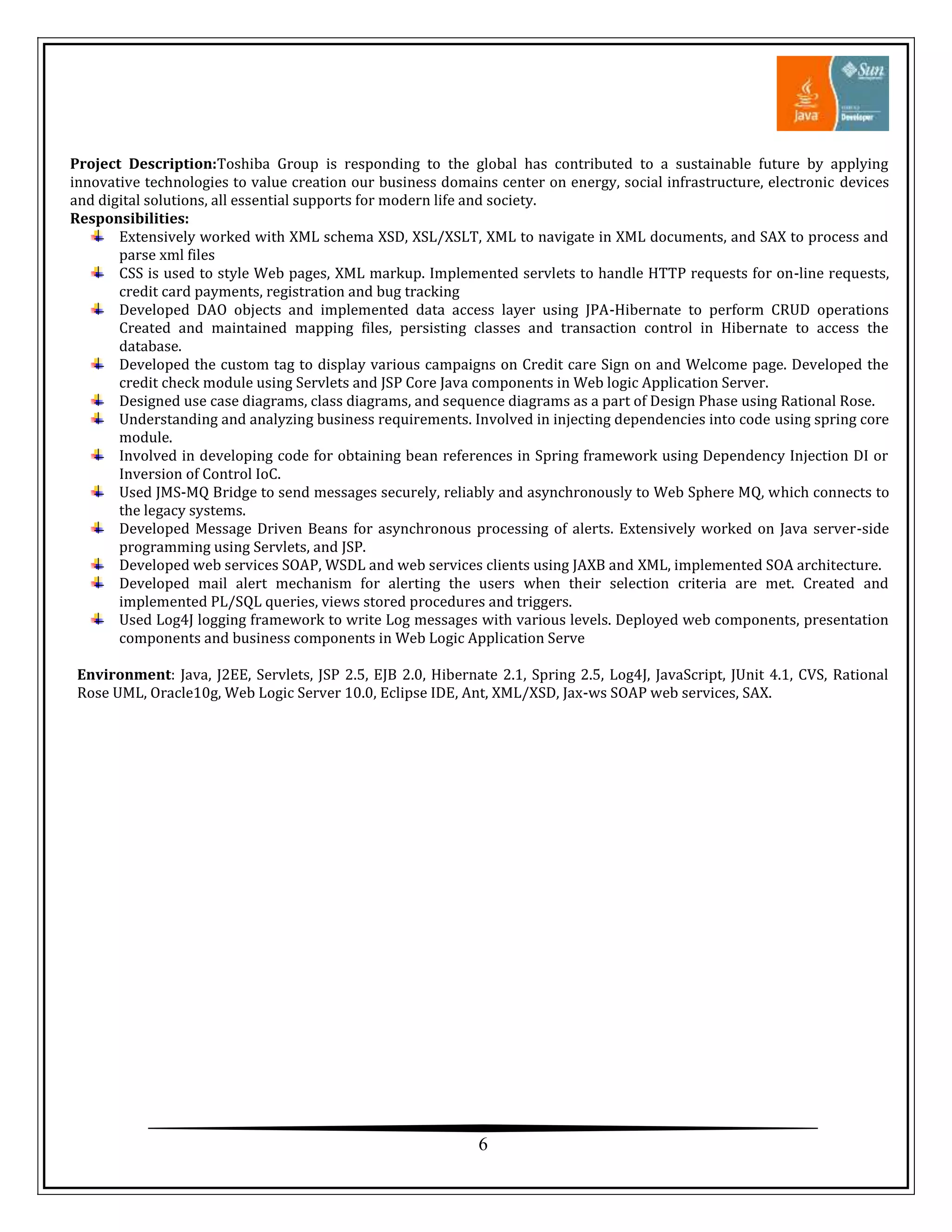 Full stack Java Developer | PDF