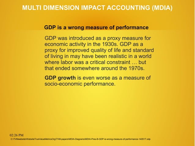 GDP is a Wrong Measure of Performance (140517) | PPT