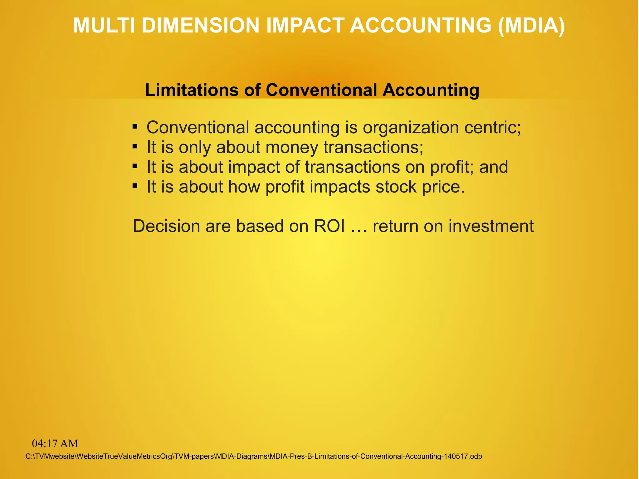 Limitations of Conventional Accounting (140517) | PPT