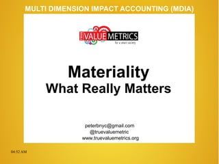 Materiality ... What Really Matters (140517) | PPT