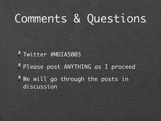 Mdia5003 presentation | PPT