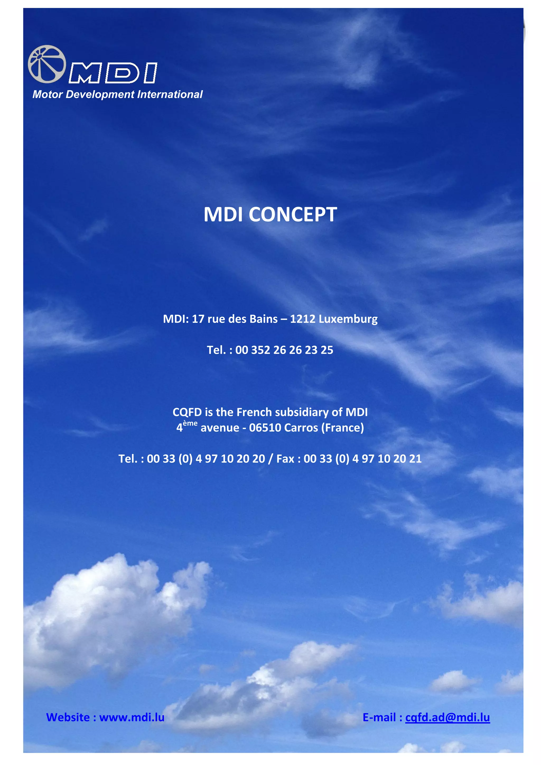 Mdi compressed air car -new production concept 2010 | PDF